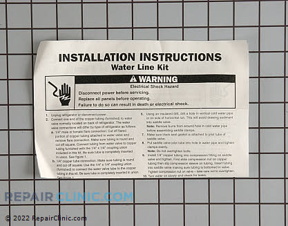 Water Line Installation Kit 8003RP | The Home Depot Repair Parts