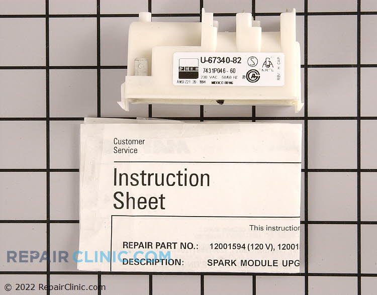 Range/Stove/Oven Spark Module 12001597 Part | 12001597 - Repair Clinic