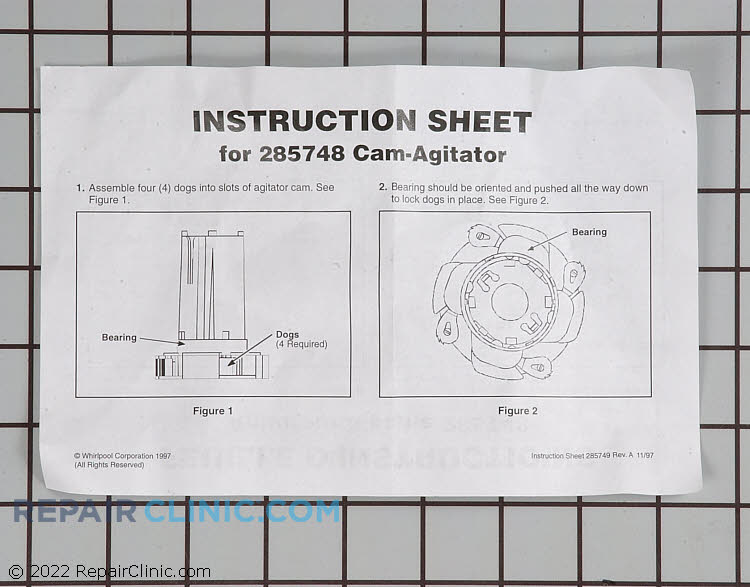 Agitator Repair Kit - 285748 | Fast Shipping - Repair Clinic