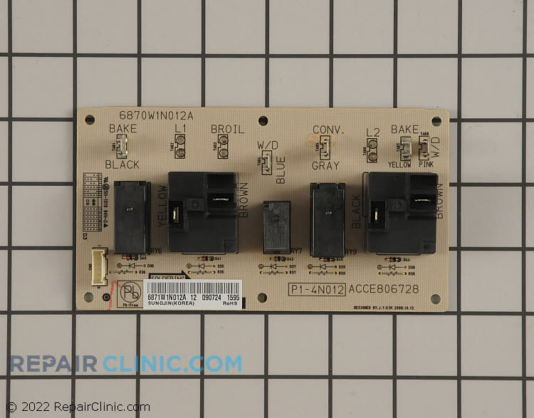 Range/Stove/Oven Relay Board - 6871W1N012A | Fast Shipping - Repair Clinic