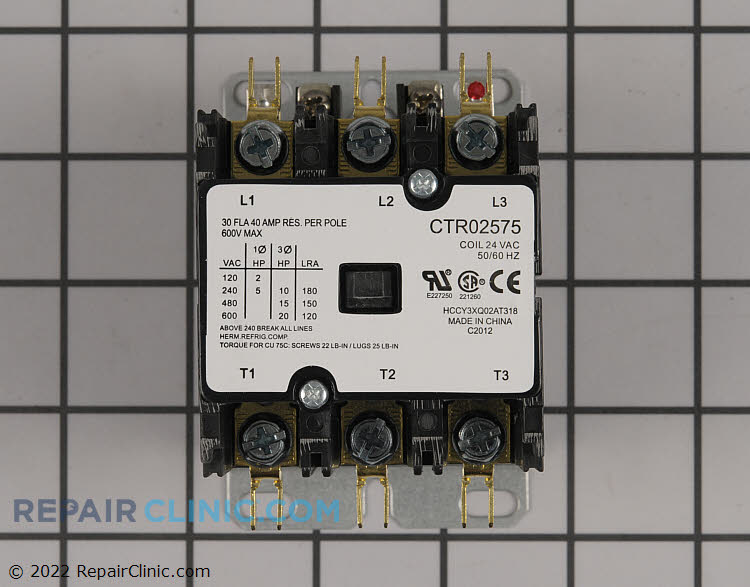 Packaged Unit/RTU Contactor CTR02575 | Trane Contactor - Repair Clinic