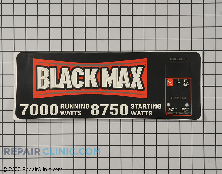 Generator Decal - 940752003 | Fast Shipping - RepairClinic.com