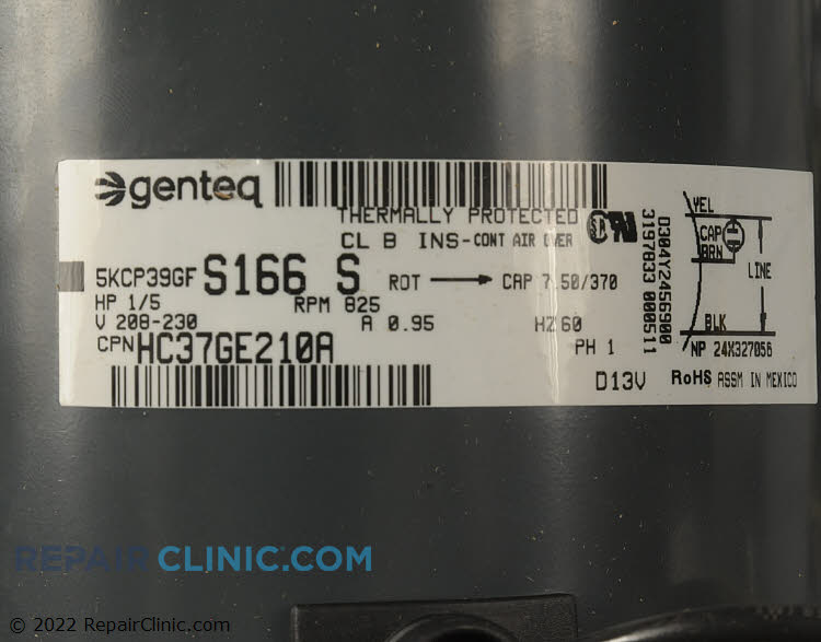 Condenser Fan Motor - HC37GE210 | Fast Shipping - Repair Clinic