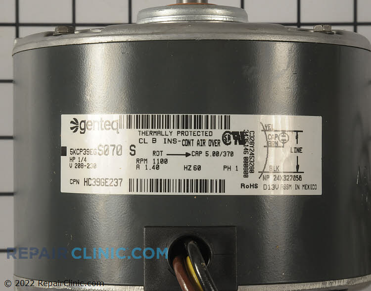 Condenser Fan Motor HC39GE237 | RepairClinic.com
