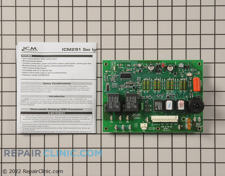 Control Board - ICM291 | Fast Shipping - Repair Clinic
