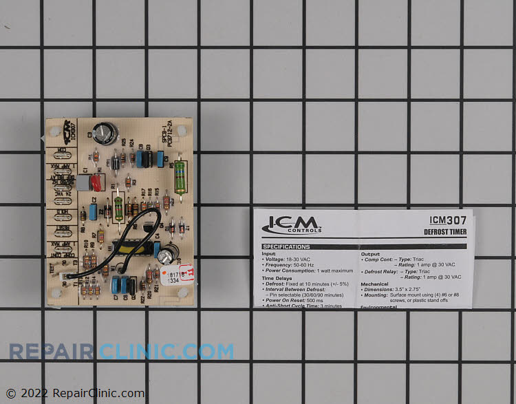 Defrost Control Board - ICM307 | Fast Shipping - Repair Clinic
