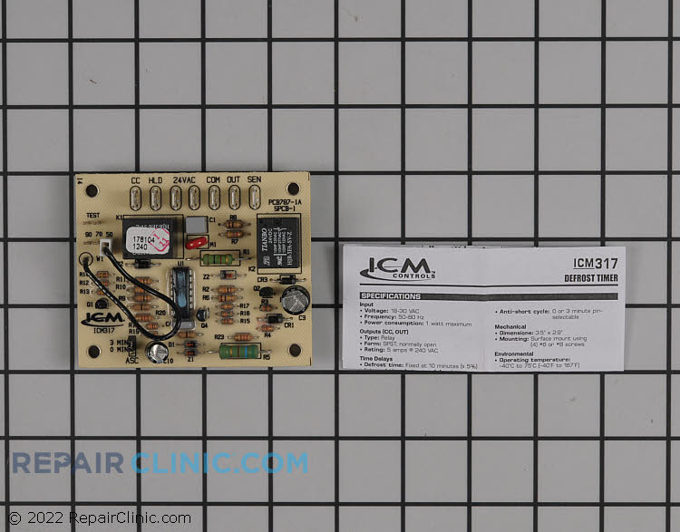 Heat Pump Defrost Control Board - ICM317 | Fast Shipping - Repair Clinic