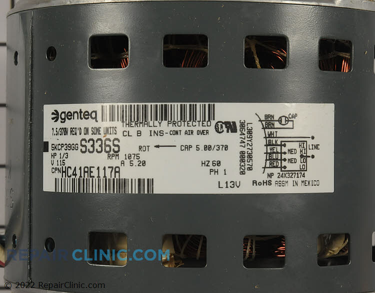 Furnace Blower Motor - HC41AE117 | Fast Shipping - Repair Clinic