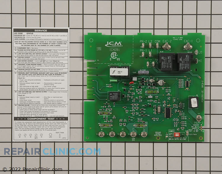 Furnace Control Board ICM281 Part | ICM281 - Repair Clinic