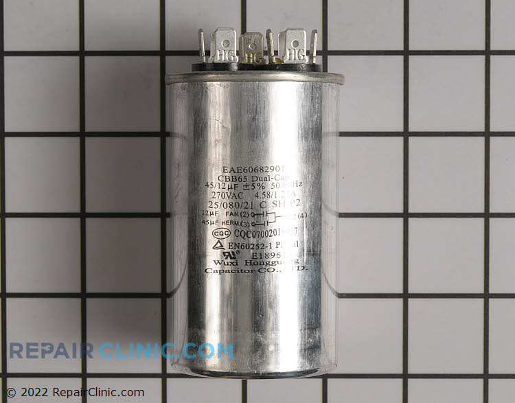 Air Conditioner Dual Run Capacitor EAE60682901 | LG Dual Run Capacitor ...
