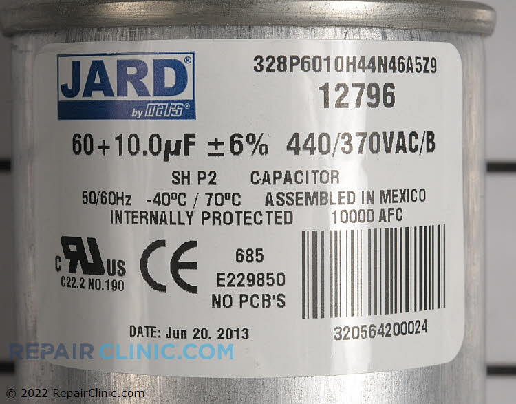 Dual Run Capacitor - 12796 | Fast Shipping - Repair Clinic