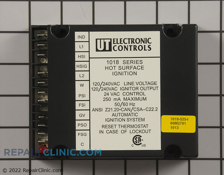 Water Heater Control Module - 60M27 | Fast Shipping - Repair Clinic