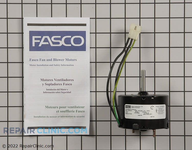 Fan Motor - D1160 | Fast Shipping - Repair Clinic