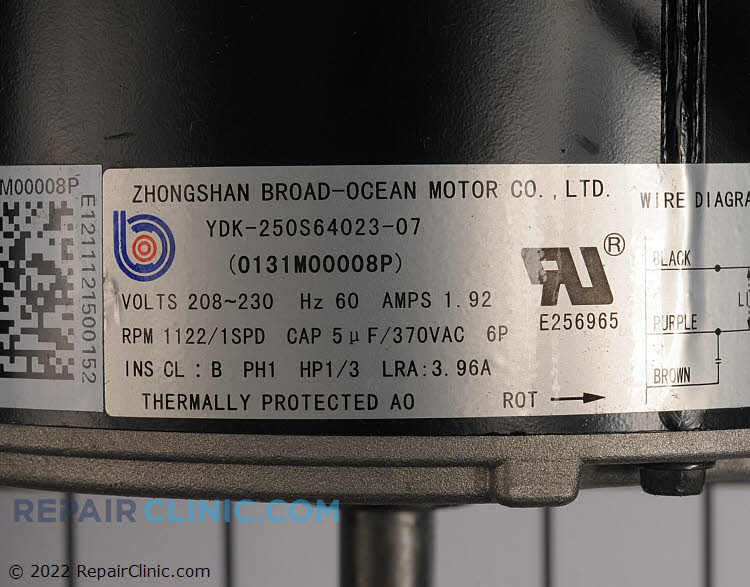 Condenser Fan Motor - 0131M00430SF | Fast Shipping - Repair Clinic