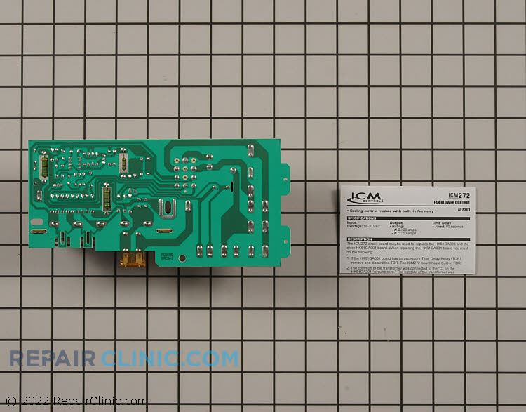 Control Board ICM272 | The Home Depot Repair Parts