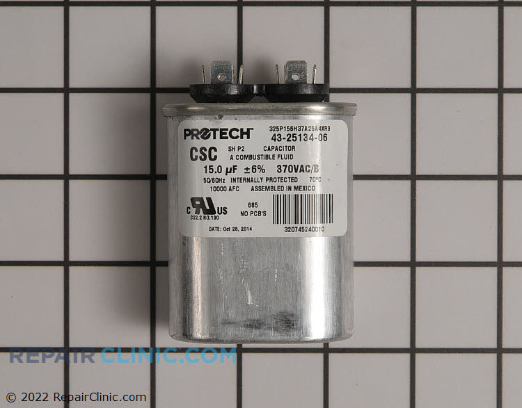 Air Conditioner Run Capacitor 43-25134-06 | Rheem Run Capacitor ...