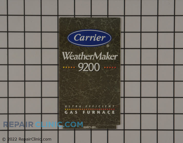 Furnace Nameplate 324971-201 | Carrier Nameplate - Repair Clinic