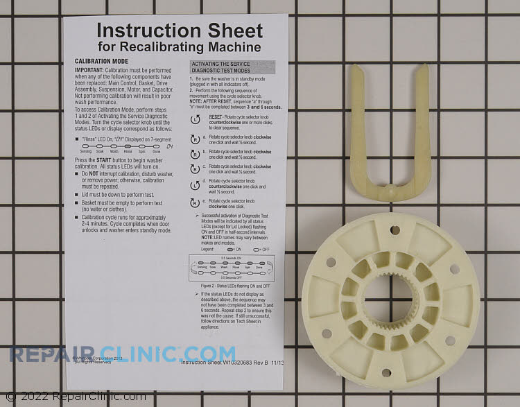 Washing Machine Basket Drive - W10528947 | Fast Shipping - Repair Clinic