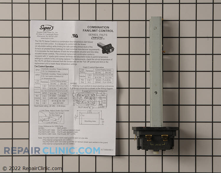 Furnace Fan Limit Switch FALTS57C05T120A | Fan Limit Switch - Repair Clinic