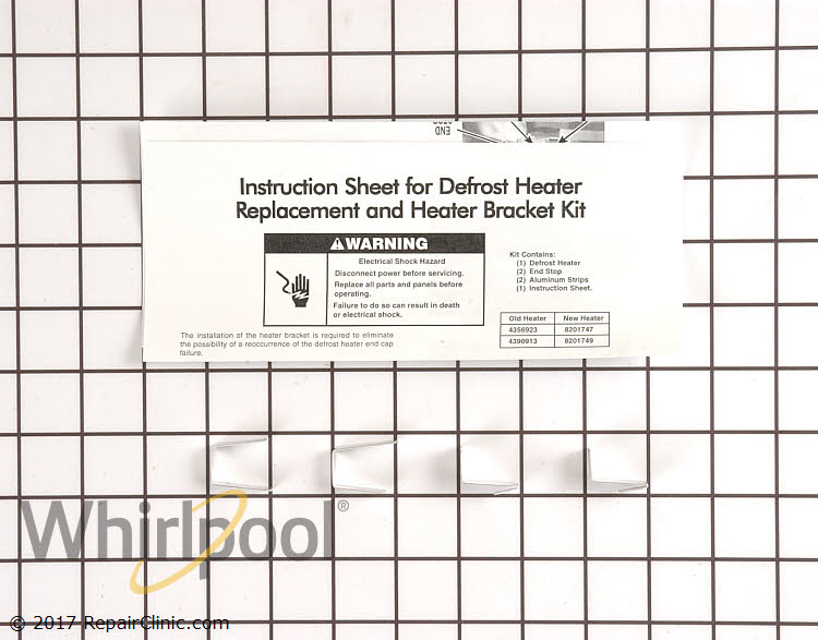 Defrost Heater Assembly W11175809 | Whirlpool Replacement Parts