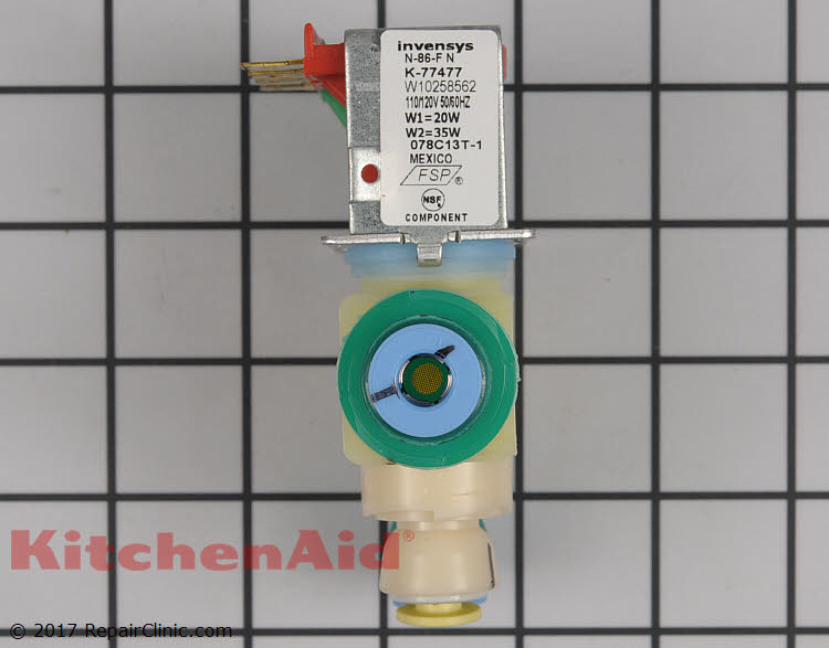 Water Inlet Valve WPW10258562 | KitchenAid Replacement Parts