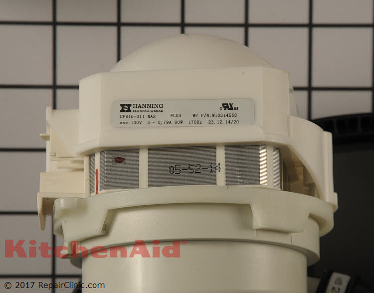 Pump and Motor Assembly WPW10455261 | KitchenAid Replacement Parts