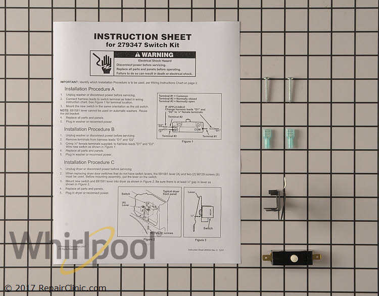 Door Switch W10820036 | Whirlpool Replacement Parts