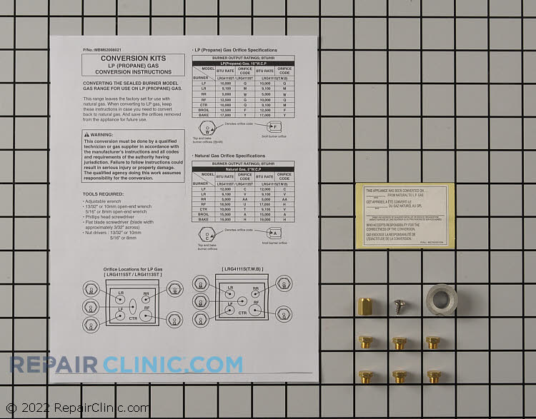 Range/Stove/Oven Conversion Kit - AAA75946001 | Fast Shipping - Repair ...