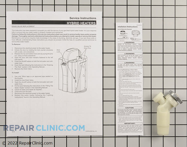 Water Heater Drain Valve 9000058015 | AO Smith Drain Valve - Repair Clinic