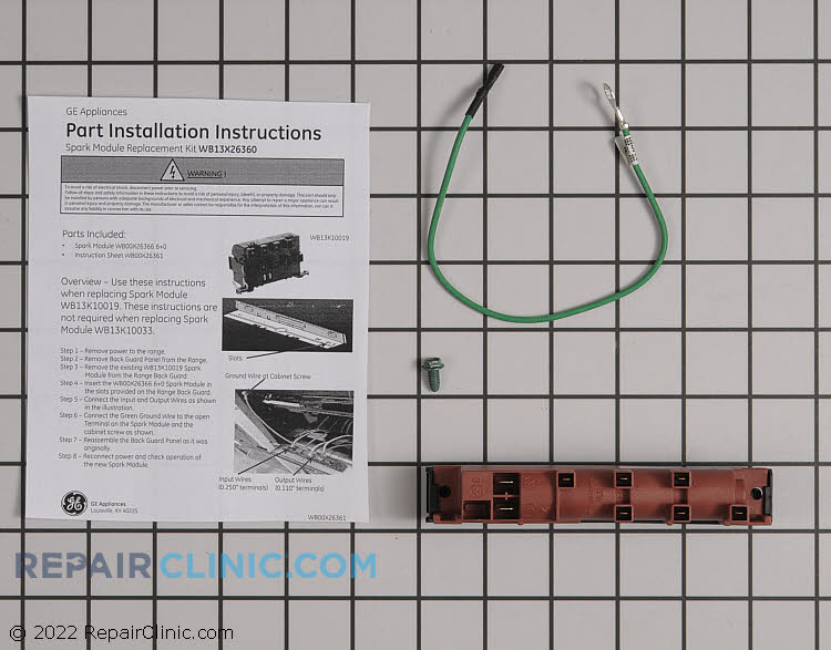 Range/Stove/Oven Spark Module - WB13X26360 | Fast Shipping - Repair Clinic