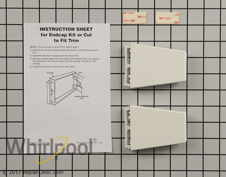 Shelf Retainer Bar Support 4388286 | Whirlpool Replacement Parts