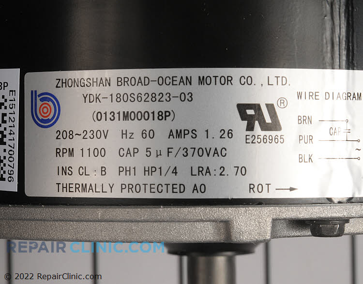 Blower Motor 0131M00018PSP | RepairClinic.com