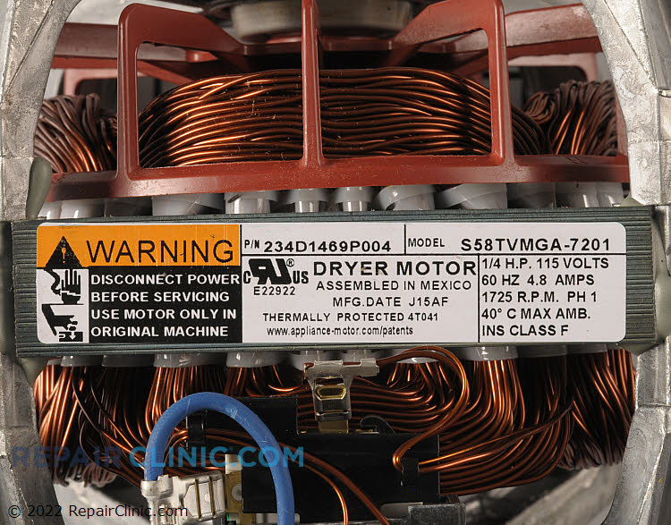 Dryer Motor - WE17X23618 | Fast Shipping - Repair Clinic