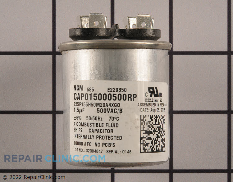 Air Conditioner Run Capacitor CAP015000500RP | Goodman Run Capacitor ...