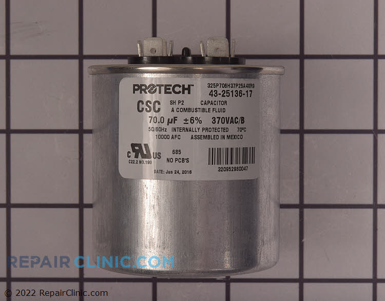 Run Capacitor - 43-25136-17 | Fast Shipping - Repair Clinic