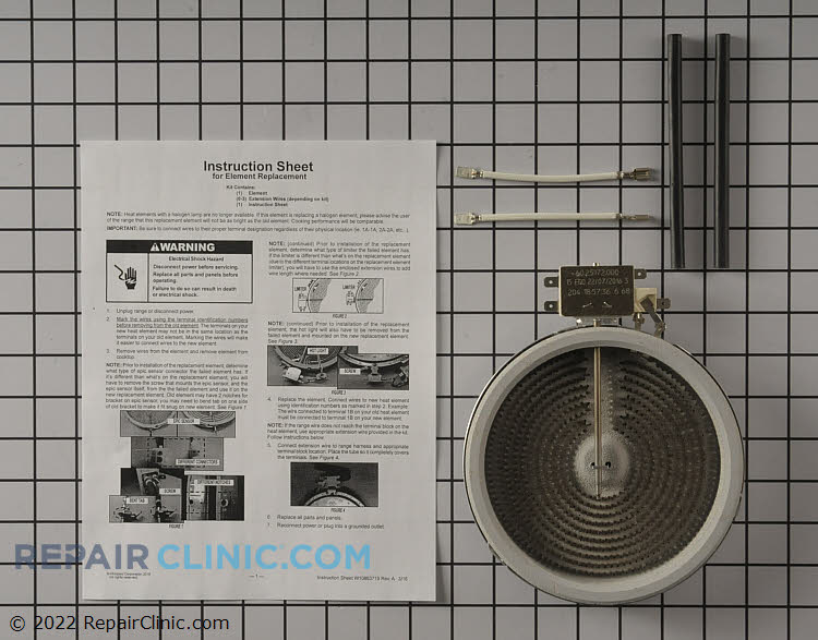 Range/Stove/Oven Radiant Surface Element W10823704 | Whirlpool Radiant ...