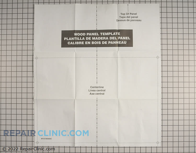 Dishwasher Template - W10195005 | Fast Shipping - Repair Clinic
