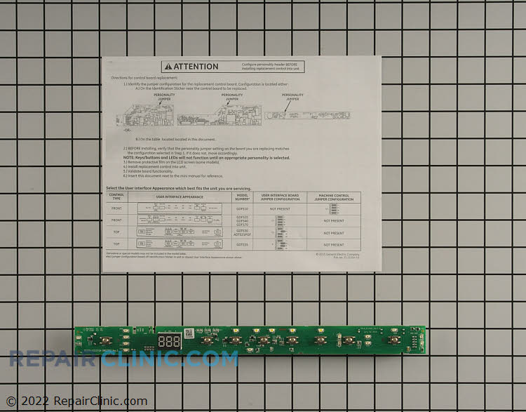 GE Dishwasher Control and Display Board Replacement WD21X10553 | Repair ...
