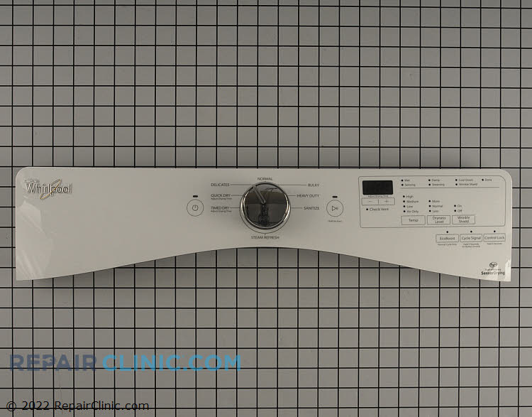 Whirlpool Alpha Electric Dryer Control Panel Replacement #W109166