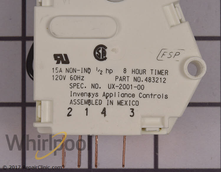 Defrost Timer W10822278 | Whirlpool Replacement Parts
