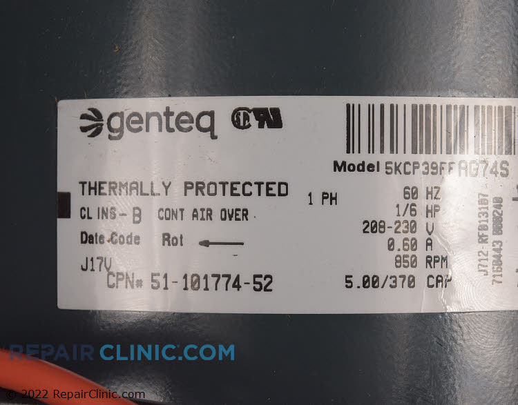 Condenser Fan Motor - PD512807 | Fast Shipping - Repair Clinic