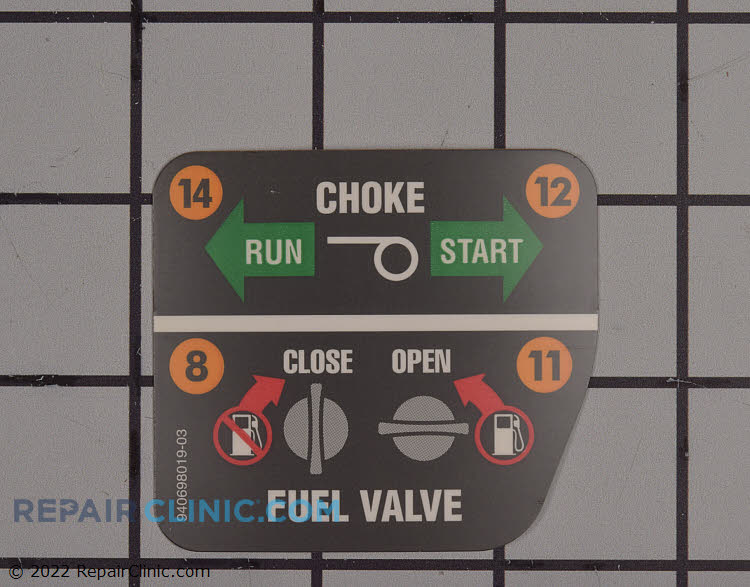 Pressure Washer Label 940698019 | Homelite Label - Repair Clinic