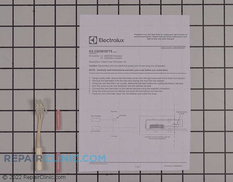 Freezer Thermistor 5303918775 | Frigidaire Thermistor - Repair Clinic