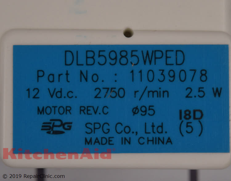 Evaporator Fan Motor W11249952 | KitchenAid Replacement Parts