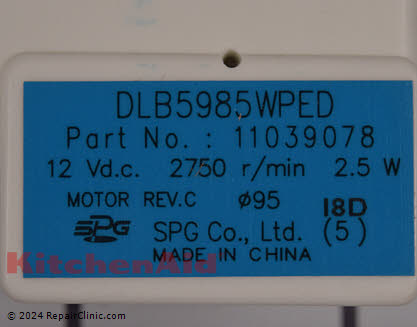 Evaporator Fan Motor W11249952 | KitchenAid Replacement Parts