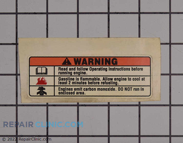 Lawn Mower Label - 777S32652 | Fast Shipping - RepairClinic.com