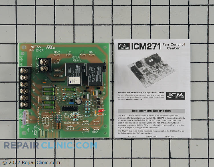 Furnace Control Board ICM271C | ICM Control Board - Repair Clinic