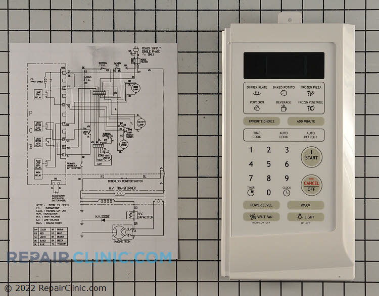 Microwave Touchpad and Control Panel - 35167009610000 | Fast Shipping ...