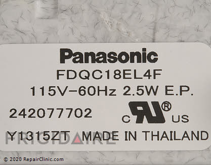 Evaporator Fan Motor 242077705 | Frigidaire Appliance Parts