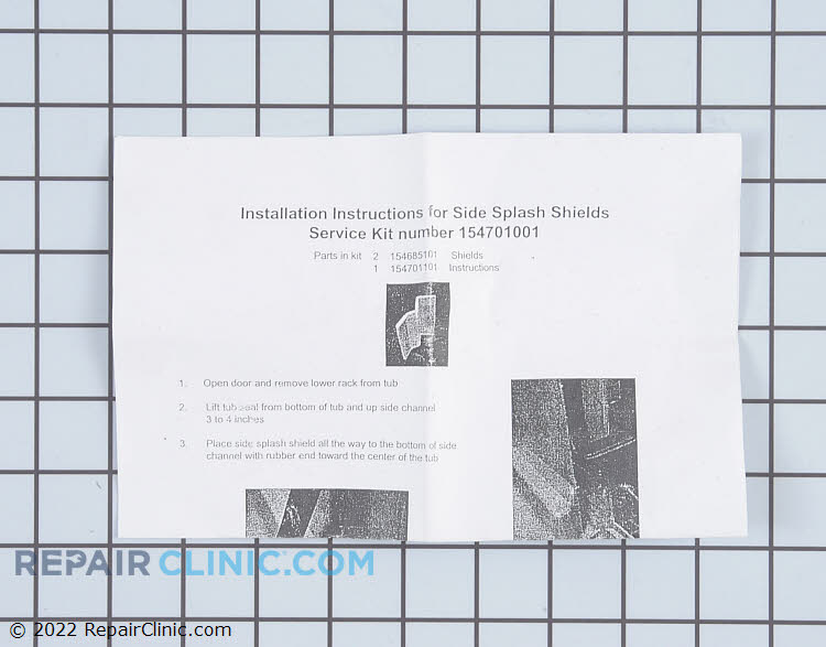 Dishwasher Door Seal - 154701001 | Fast Shipping - Repair Clinic